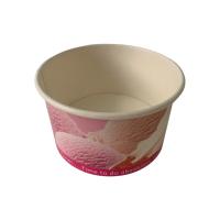 China 6 Oz Ice Cream Paper Cup Degradable Barrier Coating Ice Cream Pots for sale