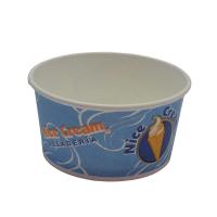China Disposable Custom Paper Ice Cream Cups 8 Oz Aqueous Barrier Coated for sale