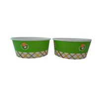 China 7 Oz Ice Cream Paper Tubs With PE Lining Eco Friendly Single Wall for sale