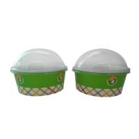 China 7 Oz Ice Cream Paper Tubs With PE Lining Eco Friendly Single Wall for sale