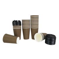 China Sustainable Water Based 16 Oz Triple Wall Paper Cup No Plastic Coating DIN Certified for sale
