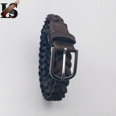 China High Quality Woven Braided Leather Waist Belt Suit For Unisex  Braided Belts for sale