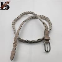 China Factory Price Men's PU Leather Braided Belts with Alloy for Buckle Braided Belts for sale