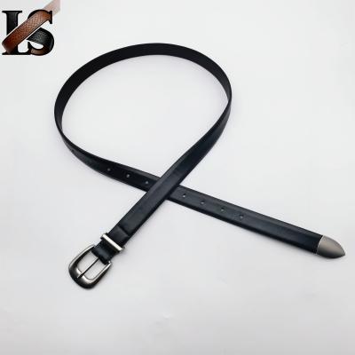 China Unisex Black Vintage Casual Style Ladies PU Leather Belt Alloy Buckle Waist Belts for sale