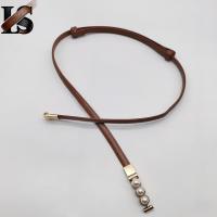 China 1CM Customizable Alloy Pearl Buckle Adjustable Women'S Slim Waist Belt Raised Belts for sale