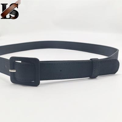 China Ladies Fabric Covered Microfiber leather Belt Fashion Casual Customizable Waist With Fabric Buckle Dress Belt for sale
