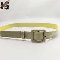 China Fabric-Covered Waist Belt With Hanging Washer Craft Alloy Pin Microfibre Ladies Belt for sale