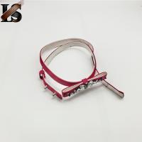 China Fabric-Cover Ladies Belts Red Bow With Rhinestones Fashion Women Pu Leather Belts for sale