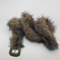 China Plush belt, women's decorative belt, soft, fluffy, warm, retro, sweater accessory, wide belt, unique design, coat embellishment for sale