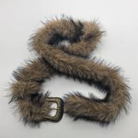 China Plush belt, women's decorative belt, soft, fluffy, warm, retro, sweater accessory, wide belt, unique design, coat embellishment for sale