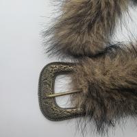 China Plush belt, women's decorative belt, soft, fluffy, warm, retro, sweater accessory, wide belt, unique design, coat embellishment for sale