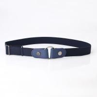 China Canvas Woven Belt, Leather Trim Belt, Silver Buckle, Stretch Belt, Two-Tone Casual Belt, Versatile Belt for Jeans for sale