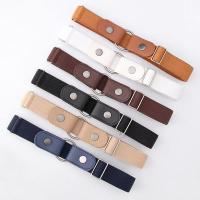 China Canvas Woven Belt, Leather Trim Belt, Silver Buckle, Stretch Belt, Two-Tone Casual Belt, Versatile Belt for Jeans for sale