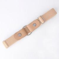 China Canvas Woven Belt, Leather Trim Belt, Silver Buckle, Stretch Belt, Two-Tone Casual Belt, Versatile Belt for Jeans for sale