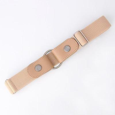 China Canvas Woven Belt, Leather Trim Belt, Silver Buckle, Stretch Belt, Two-Tone Casual Belt, Versatile Belt for Jeans for sale