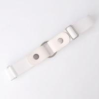 China Canvas Woven Belt, Leather Trim Belt, Silver Buckle, Stretch Belt, Two-Tone Casual Belt, Versatile Belt for Jeans for sale
