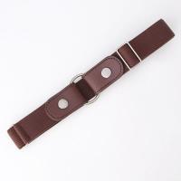 China Canvas Woven Belt, Leather Trim Belt, Silver Buckle, Stretch Belt, Two-Tone Casual Belt, Versatile Belt for Jeans for sale