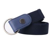 China Canvas Woven Belt, Leather Trim Belt, Silver Buckle, Stretch Belt, Two-Tone Casual Belt, Versatile Belt for Jeans for sale