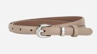 China Canvas Woven Belt, Leather Trim Belt, Silver Buckle, Stretch Belt, Two-Tone Casual Belt, Versatile Belt for Jeans for sale