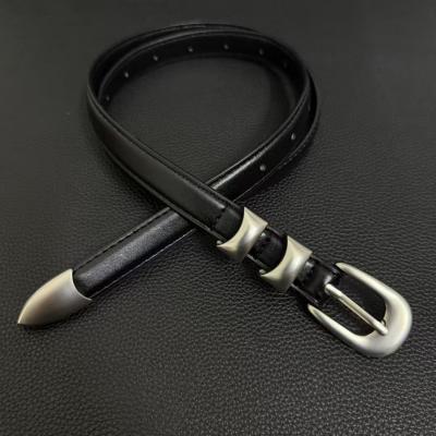 China 2026 New Arrival, Dual-Lock Pin Buckle, Silver Buckle Belt, Trendy Unisex Belt, Minimalist Jeans Belt, Versatile Fashion Belt for sale