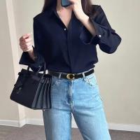 China Women's double-sided genuine leather belt, fashionable solid jeans belt, Instagram style, plate buckle, high-quality women's belt, minimalist for sale