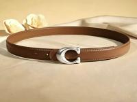 China Women's double-sided genuine leather belt, fashionable solid jeans belt, Instagram style, plate buckle, high-quality women's belt, minimalist for sale
