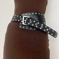 China 2026 new rivet wide waist belt, Y2K baddie women's belt, retro belt accessory, wide and narrow belts for sale