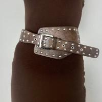 China 2026 new rivet wide waist belt, Y2K baddie women's belt, retro belt accessory, wide and narrow belts for sale