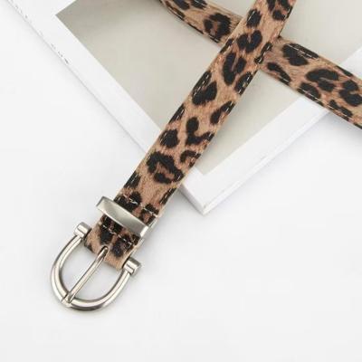 China Custom belt leopard print belt alloy pin buckle versatile pairs with jeans decorative women's belt for sale