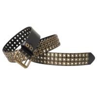 China Unisex European and American style belt, trendy dark hollow rivet punk belt, versatile jeans belt for sale