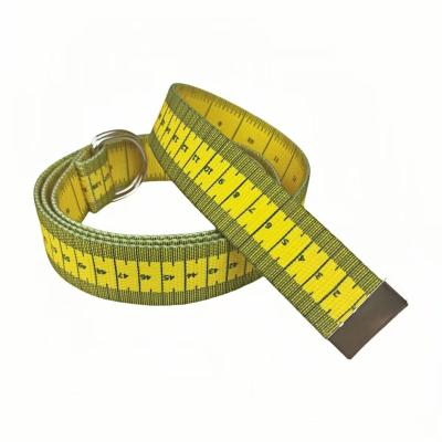 China Double-sided printed tape measure belt, scale tool ruler, soft tape, alloy double-ring buckle, quirky trendy belt for sale