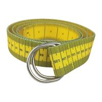 China Double-sided printed tape measure belt, scale tool ruler, soft tape, alloy double-ring buckle, quirky trendy belt for sale