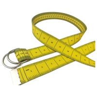 China Double-sided printed tape measure belt, scale tool ruler, soft tape, alloy double-ring buckle, quirky trendy belt for sale