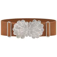 China Hot Sale Casual Alloy Buckle Adjustable Elastic Flexible Woven Fashion Women Belts for Wholesale Price for sale