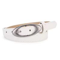 China Wholesale Designer Women's Casual All-Match PU Leather Belt Oval Alloy Pin Buckle Western Style for sale