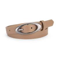 China Wholesale Designer Women's Casual All-Match PU Leather Belt Oval Alloy Pin Buckle Western Style for sale