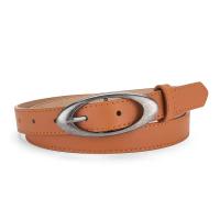 China Wholesale Designer Women's Casual All-Match PU Leather Belt Oval Alloy Pin Buckle Western Style for sale