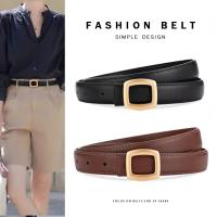China 2026 New Trendy Genuine Leather  Women's Alloy Buckle Belt Hot Sale Lady or Girl Skinny  Belt for sale