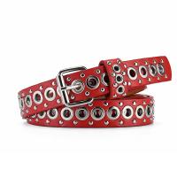 China Punk-Style Rock Studded PU Leather For European American Ins Style Universal Ladies Belts for sale