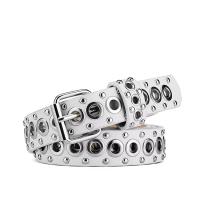 China Punk-Style Rock Studded PU Leather For European American Ins Style Universal Ladies Belts for sale