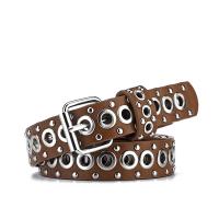 China Punk-Style Rock Studded PU Leather For European American Ins Style Universal Ladies Belts for sale