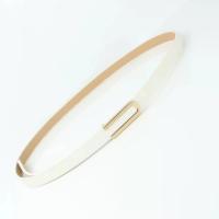 China Korean-Style Leather Belts U-Shaped Gold Buckle Belts Thin Adjustable Women Belts for sale