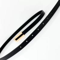 China Korean-Style Leather Belts U-Shaped Gold Buckle Belts Thin Adjustable Women Belts for sale