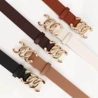 China New Fashionable Thin Belt Multi-Color Women's Belts Twisted Gold Buckle Ladies Belt Faux Leather Adjustable for Jeans Dresses for sale