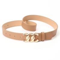 China New Fashionable Thin Belt Multi-Color Women's Belts Twisted Gold Buckle Ladies Belt Faux Leather Adjustable for Jeans Dresses for sale