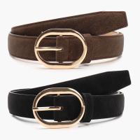 China Soft Textured PU Leather Belts for Women Clothing Accessory Manufacturer Customized Logo in Buckle or Belts for sale