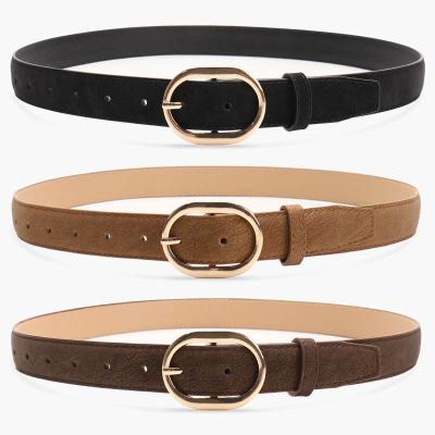 China Soft Textured PU Leather Belts for Women Clothing Accessory Manufacturer Customized Logo in Buckle or Belts for sale