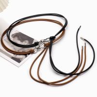 China Factory Customs PU Belt Women Thin Knotted Tassel Cord Strap Faux Leather Waist Accessory for sale