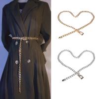 China Fashion Metal  Chain Women'S Belts Gold Silver Color Waist Chain Dress Jeans Wholesale Price for sale