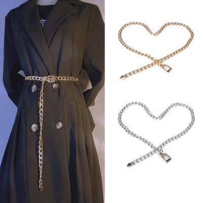 China Fashion Metal  Chain Women'S Belts Gold Silver Color Waist Chain Dress Jeans Wholesale Price for sale